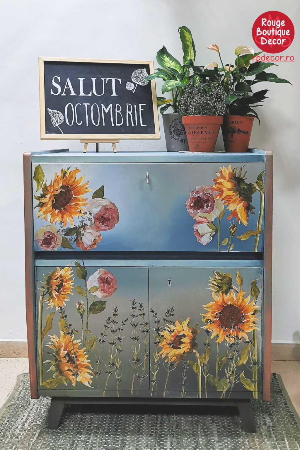 PAINTERLY FLORALS transfer decorativ IOD - set de 8 pagini A3 - Rouge ...