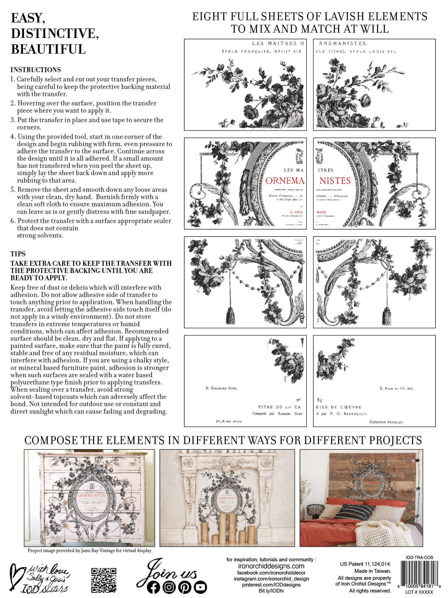 COSETTE transfer decorativ IOD – set de 8 pagini A3 -20% - Rouge ...
